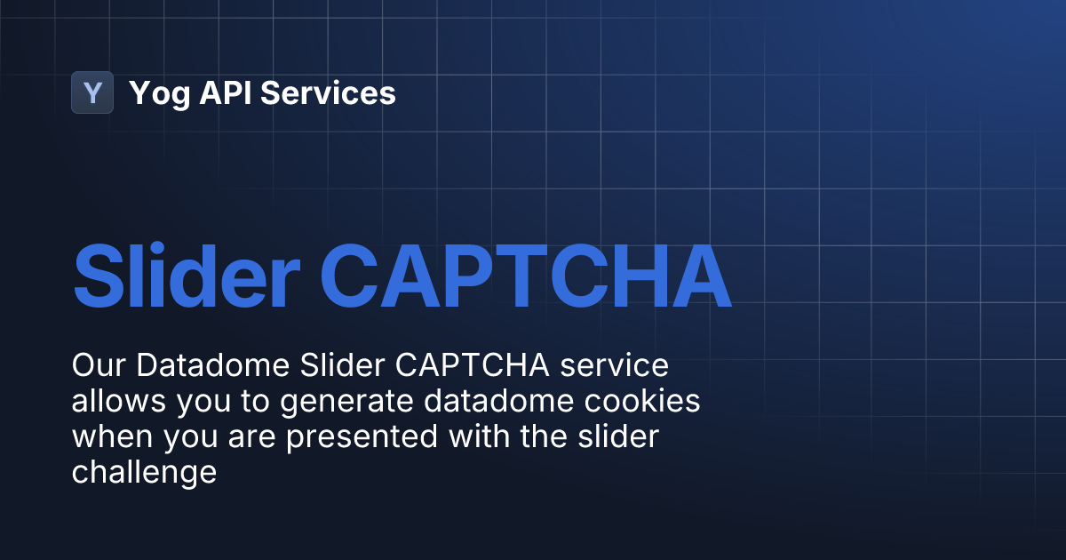 Slider CAPTCHA | Yog API Services